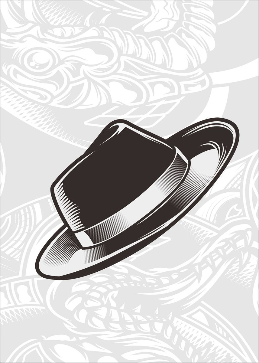 'retro hat' Poster by epicgraphic shelter | Displate