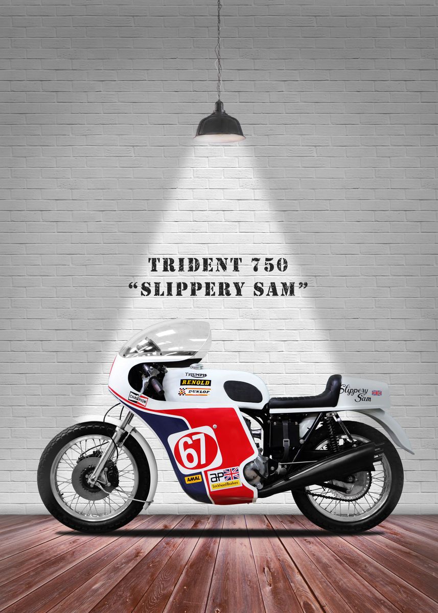 'Slippery Sam Classic Racer' Poster, picture, metal print, paint by ...