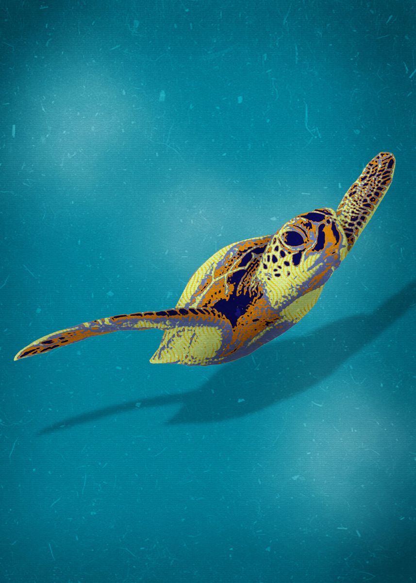 'turtle' Poster by Izmo Scribbles | Displate