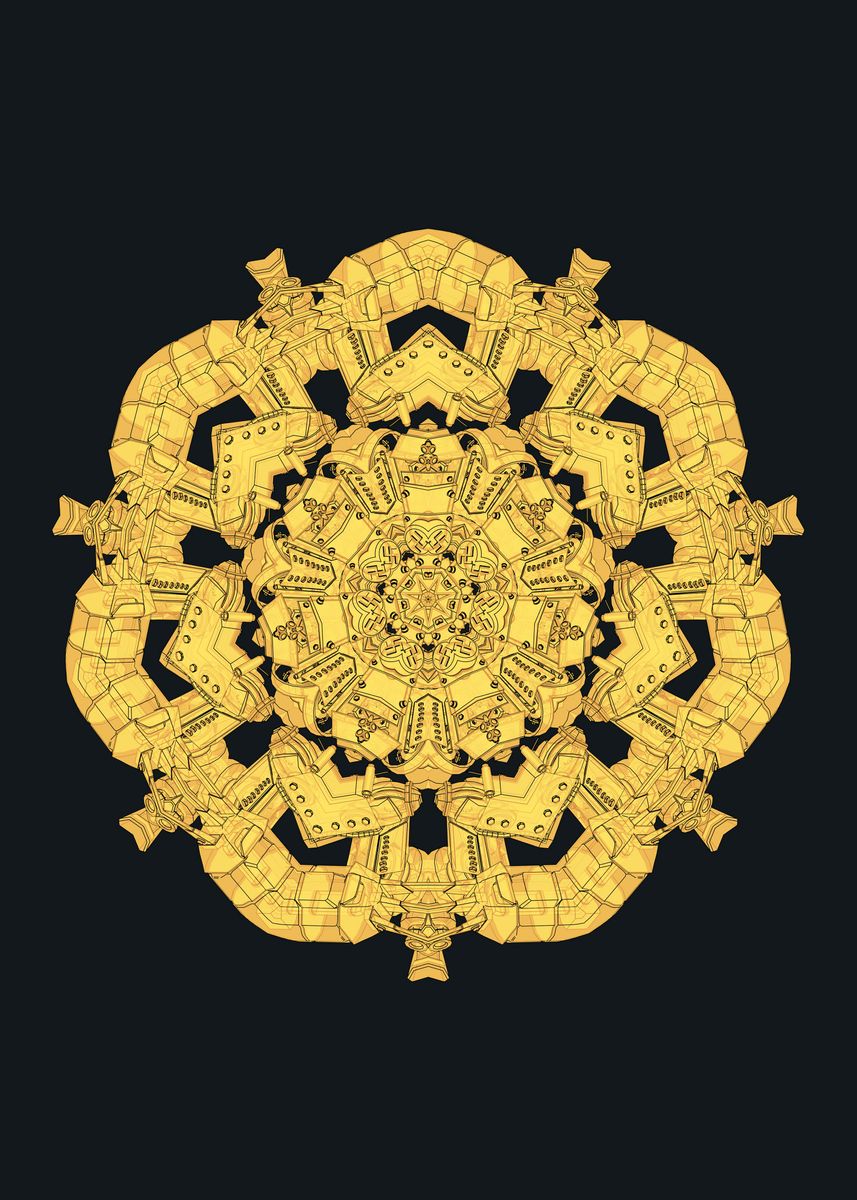 'YELLOW STAR ' Poster, picture, metal print, paint by maxwell182 | Displate