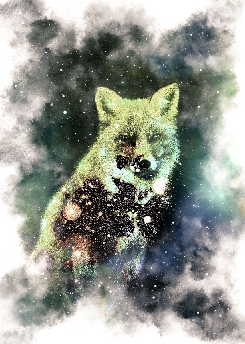 'Stellar Fox' Poster, picture, metal print, paint by Vi Digiworks ...