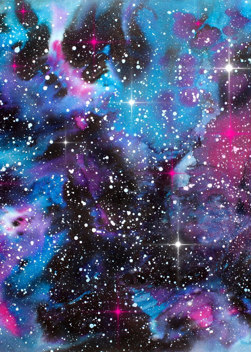 'Galaxy 26' Poster, picture, metal print, paint by Aloke Design | Displate