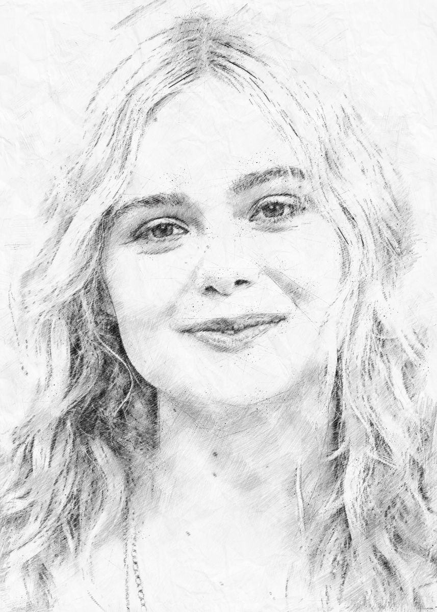 'Elle Fanning' Poster by DarkArty | Displate