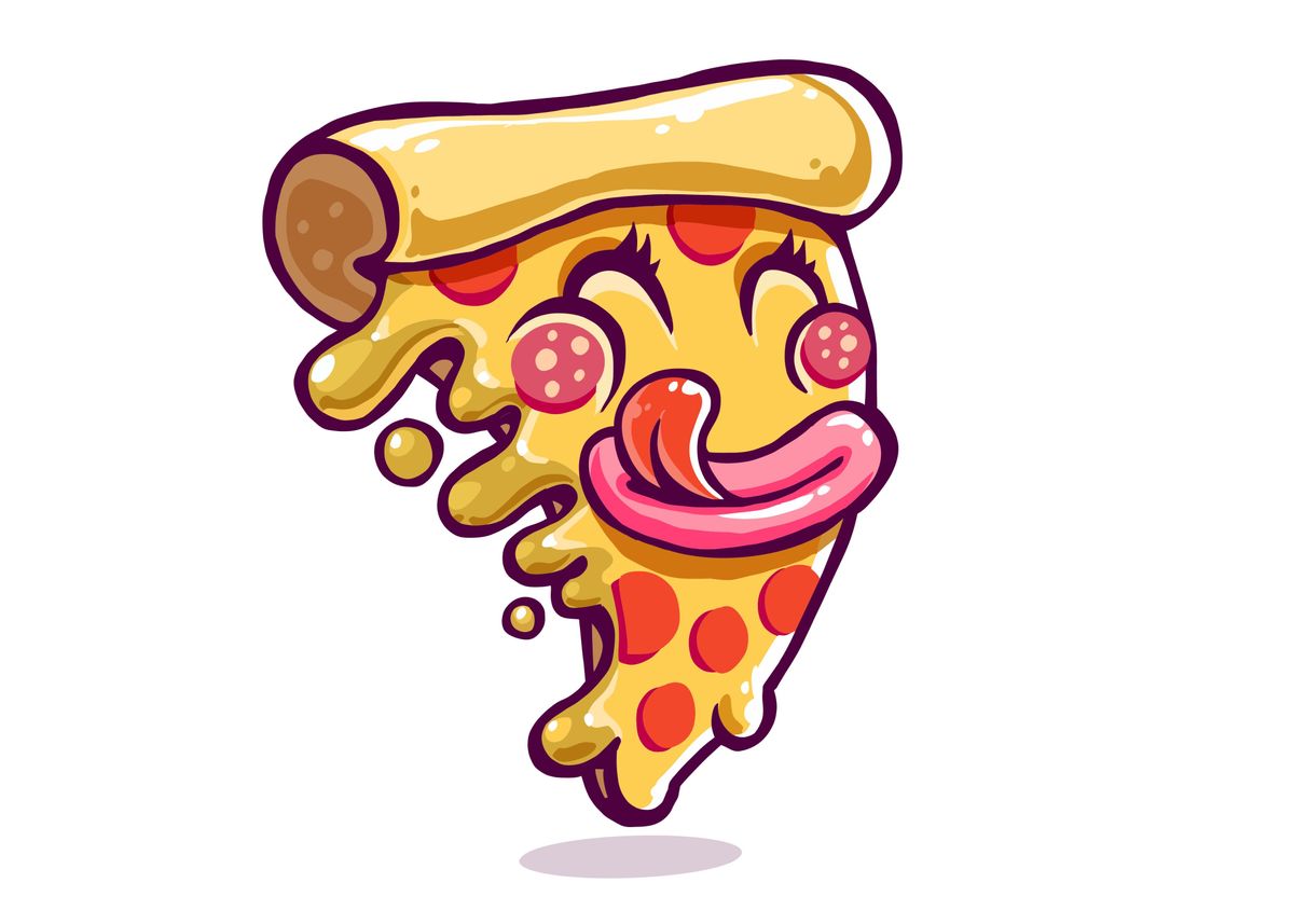 'funny pizza' Poster by EZ Ezzy | Displate