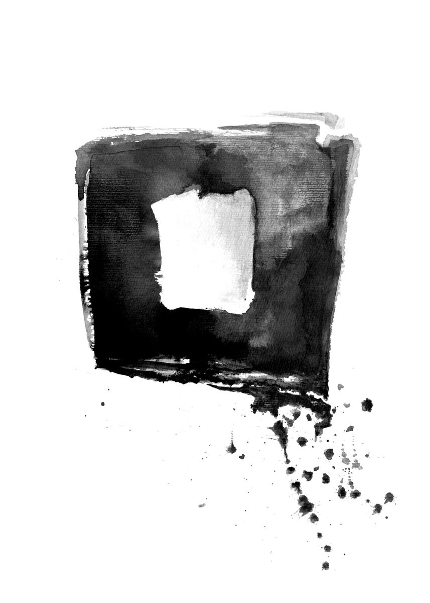 'Black ink abstract' Poster by Ela Szczepaniak | Displate