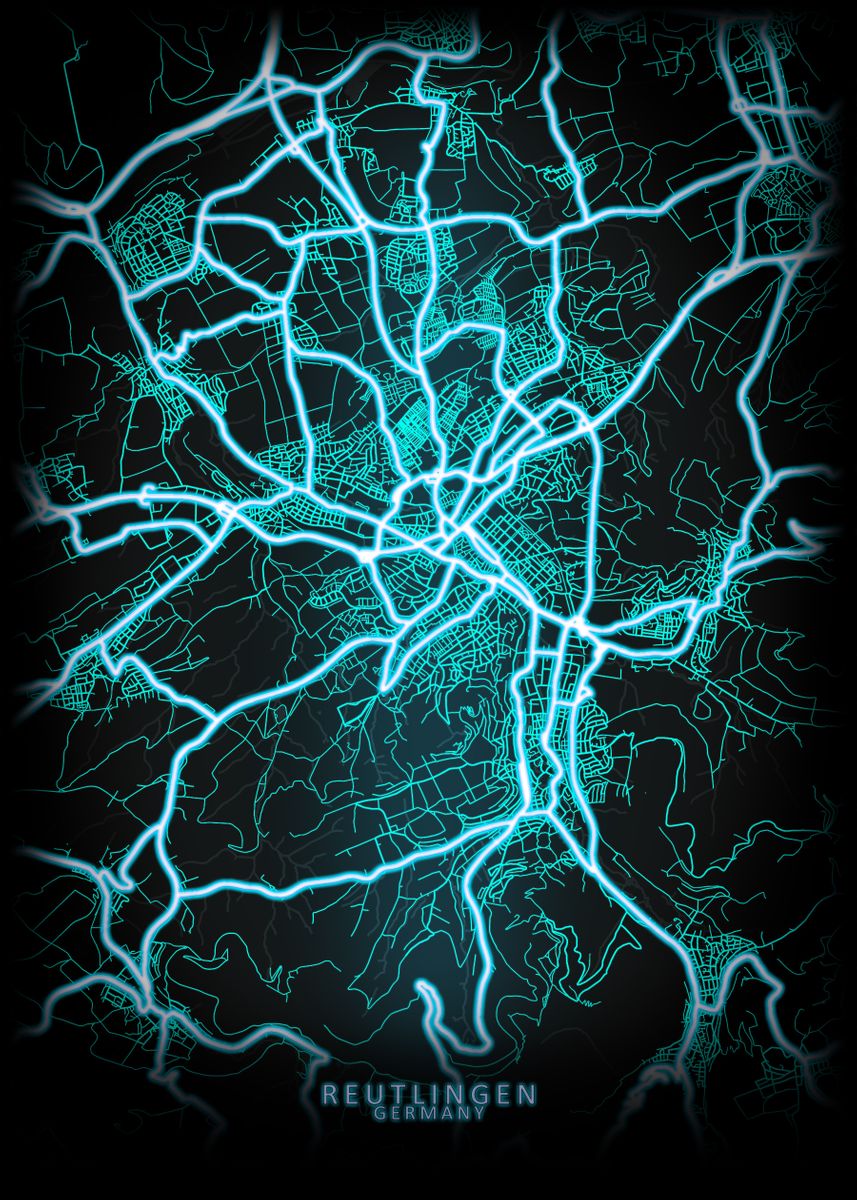 'Reutlingen Germany City' Poster, picture, metal print, paint by City ...