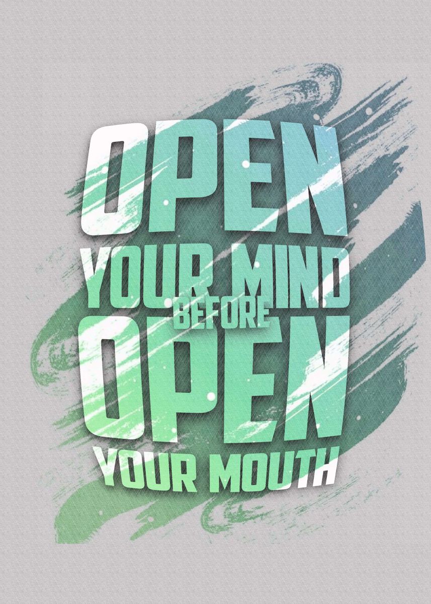 'Open Minded ' Poster, picture, metal print, paint by WPAP 46 | Displate