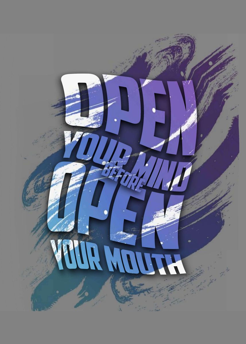 'Open Minded ' Poster, picture, metal print, paint by WPAP 46 | Displate