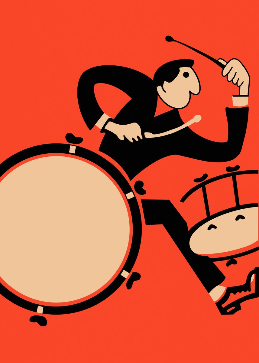 'The Drummer' Poster by RogueDesign | Displate