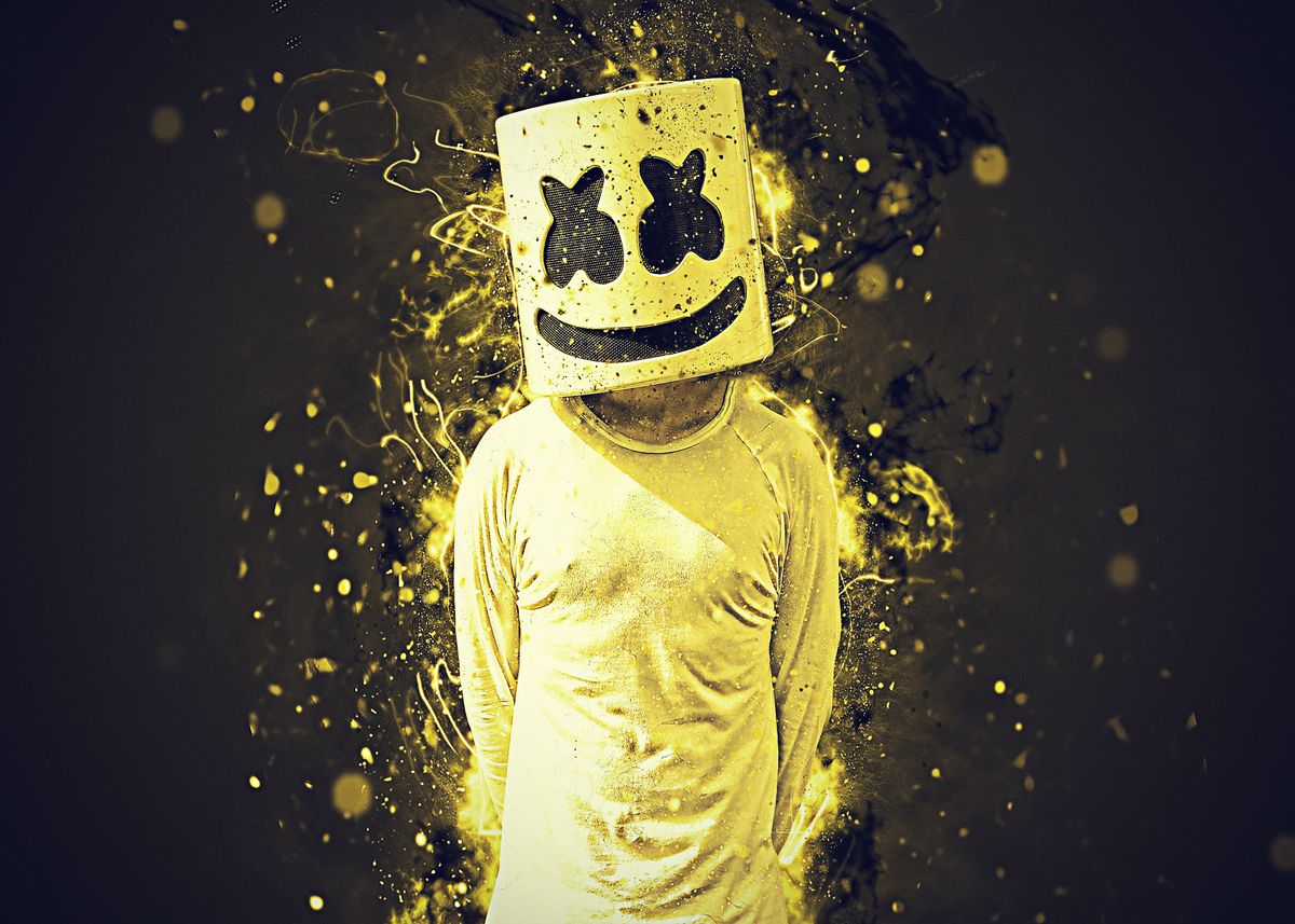 'DJ Marshmello' Poster by ZDai | Displate