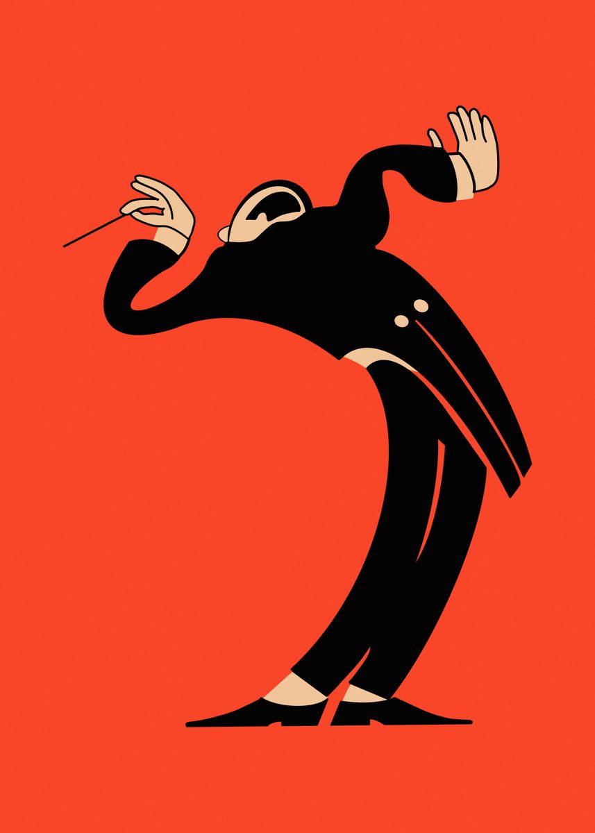 'The Orchestra Conductor' Poster, picture, metal print, paint by ...
