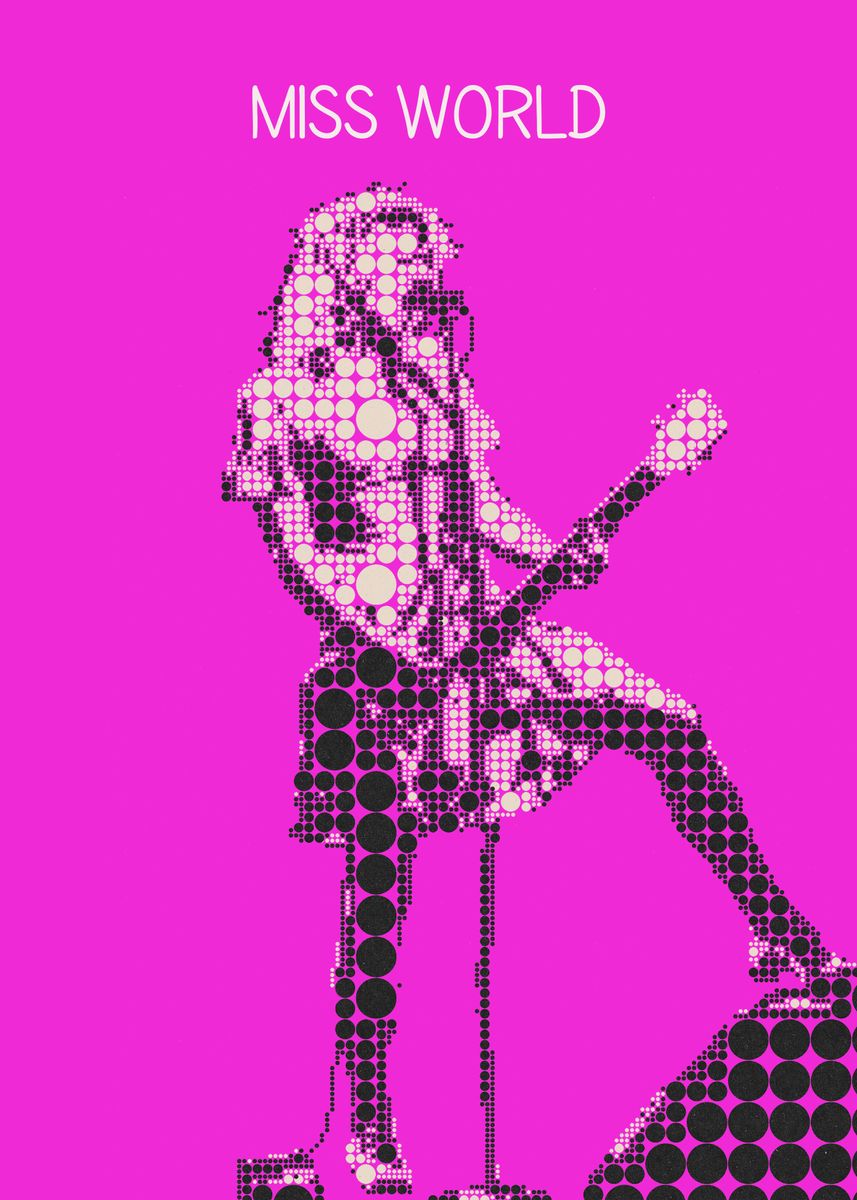 'Miss World ' Poster, picture, metal print, paint by The Poster | Displate