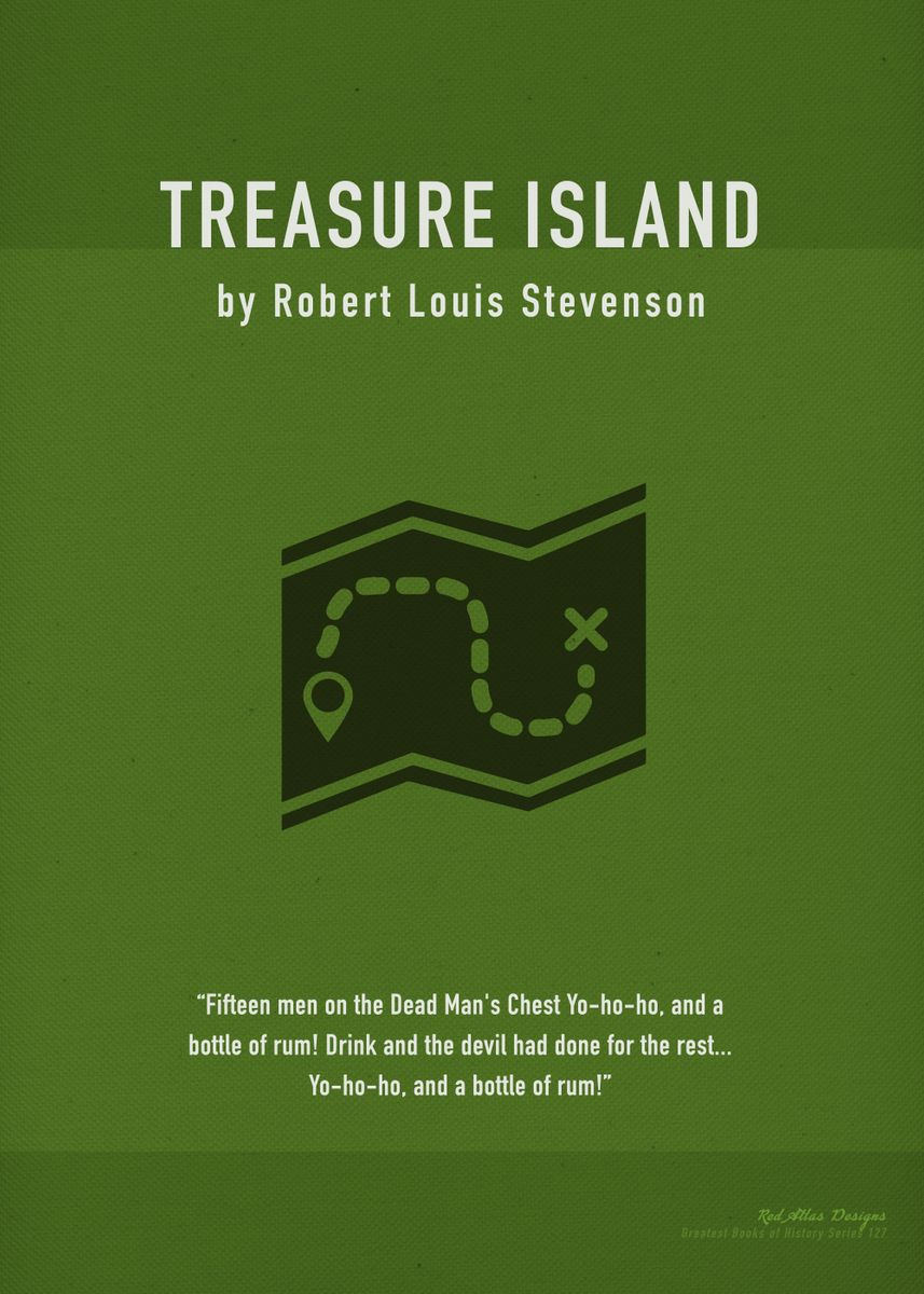 'Treasure Island Book Art' Poster, picture, metal print, paint by ...