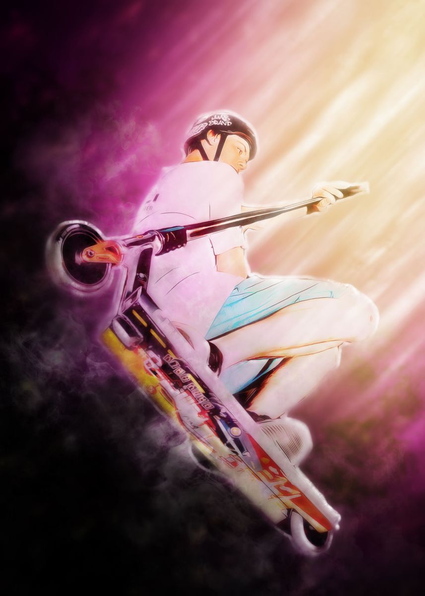 'SCOOTER BOYS' Poster, picture, metal print, paint by FUNG LENG | Displate