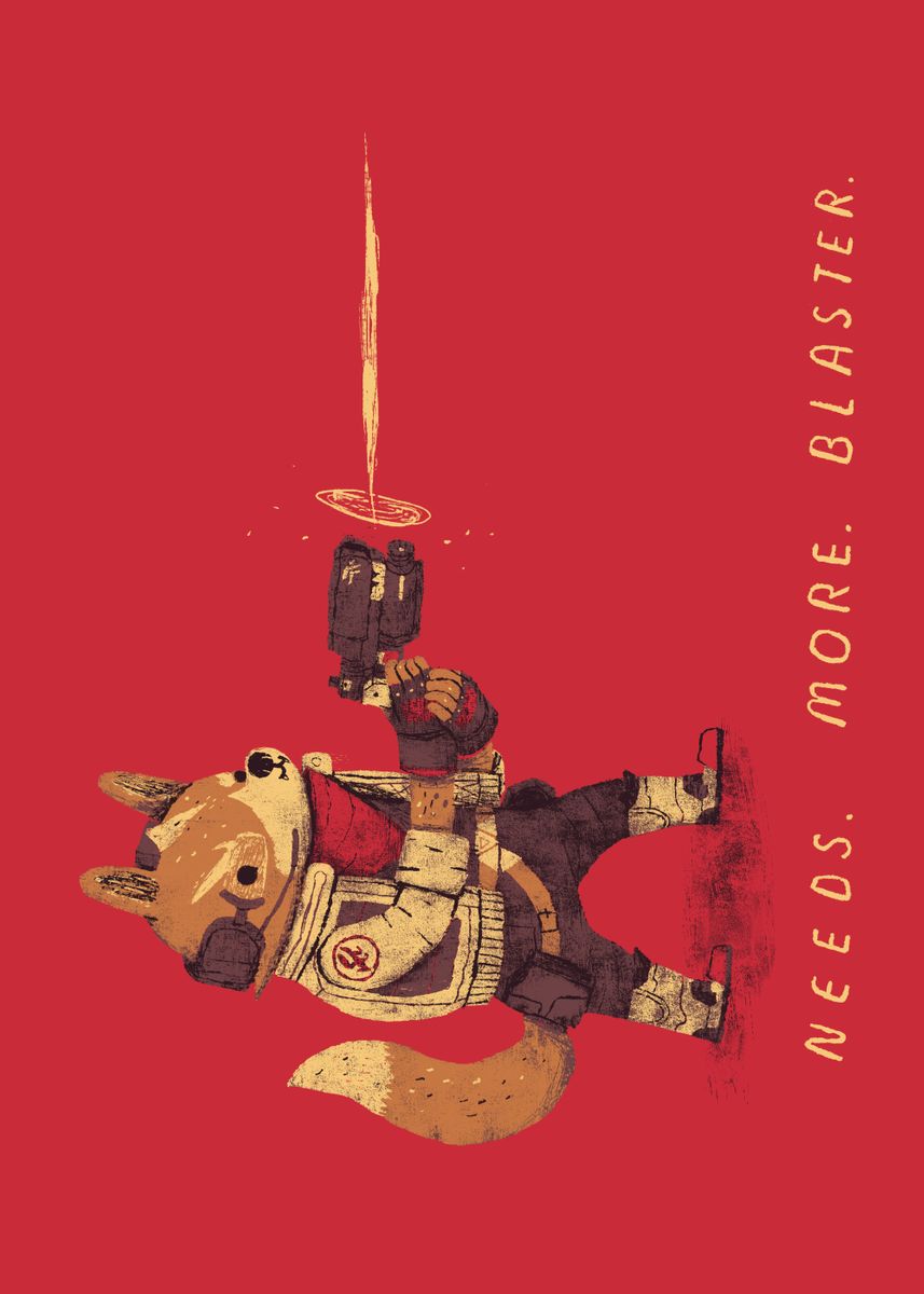 'more blaster' Poster, picture, metal print, paint by Louis roskosch ...