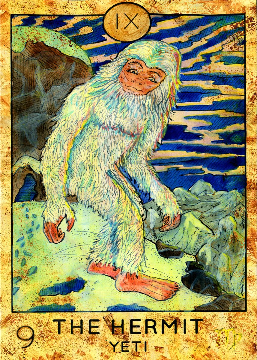 'The Hermit Tarot Card' Poster, picture, metal print, paint by AveMal ...