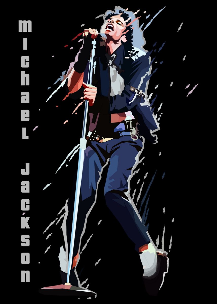'michael jackson' Poster, picture, metal print, paint by Hafis | Displate