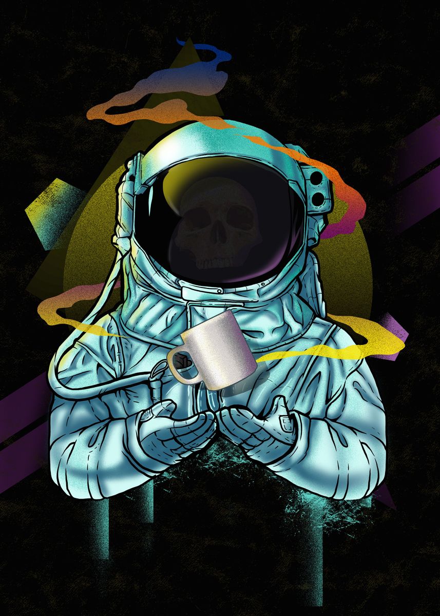 'levitating coffee' Poster, picture, metal print, paint by Ecko Joson ...