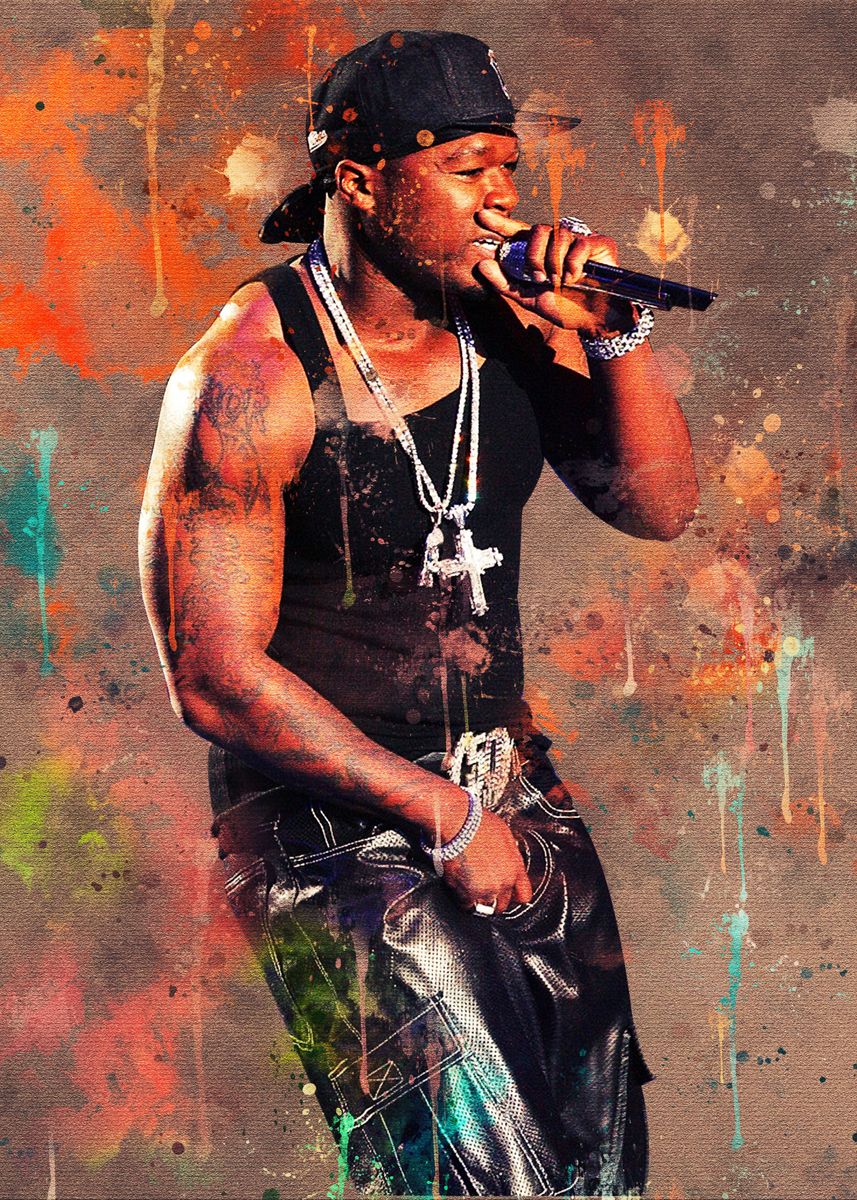 '50 Cent' Poster, picture, metal print, paint by ru ke | Displate