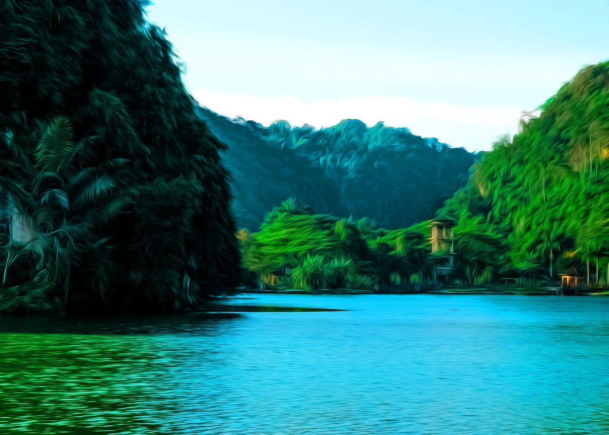 'Jungle Lake' Poster by Wall Art Physical | Displate