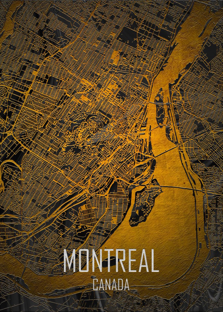 'Montreal Marble Black Gold' Poster by Coconut Sorbet | Displate