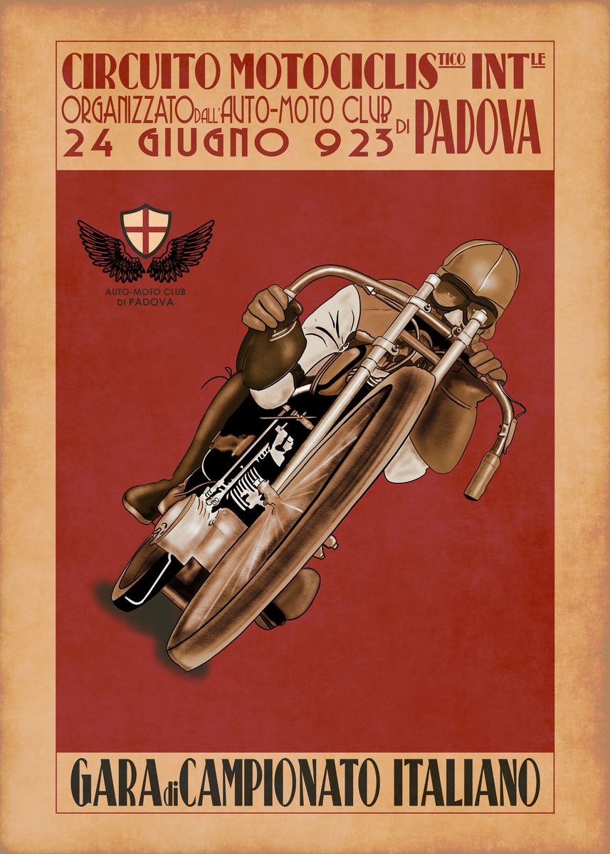 'Italian Motorcycle Racing' Poster, picture, metal print, paint by ...