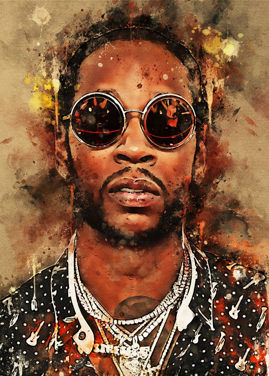 '2 Chainz' Poster, picture, metal print, paint by ru ke | Displate