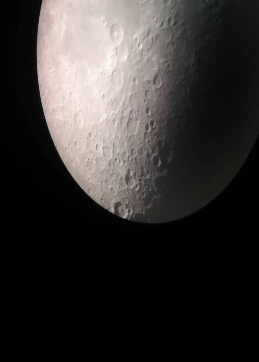 'Moon through telescope ' Poster by Chloe Chan | Displate