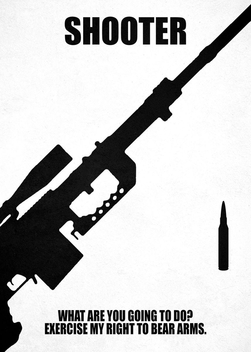 'Shooter' Poster, picture, metal print, paint by Graphix | Displate