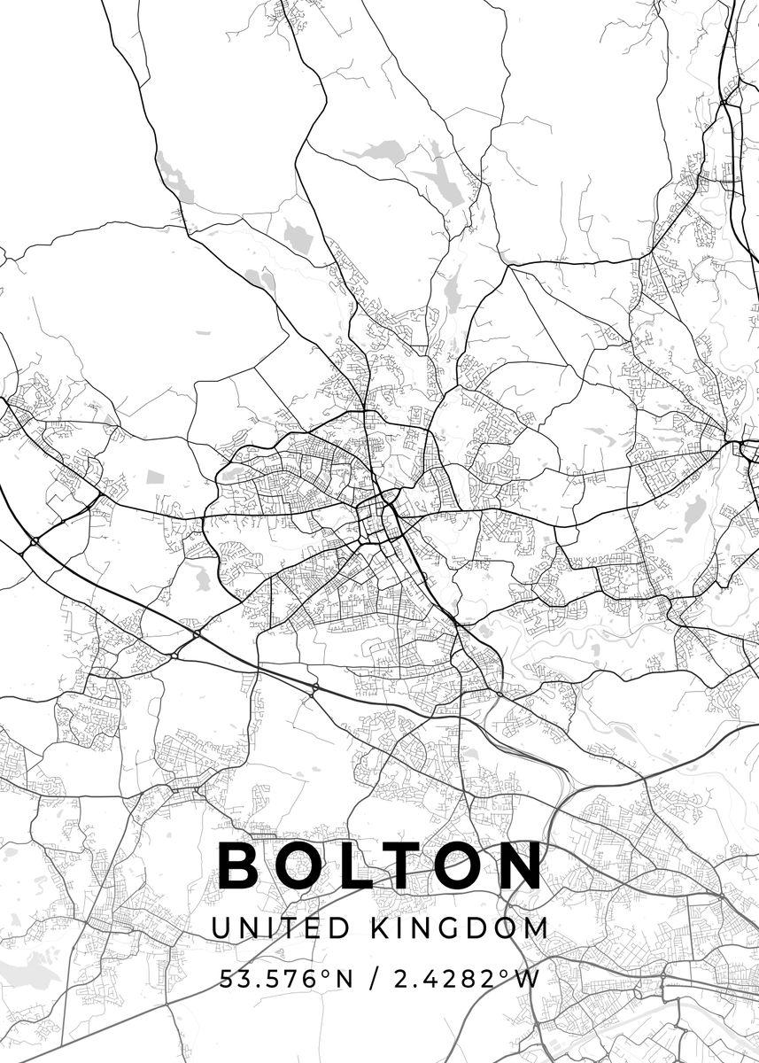 'Bolton UK' Poster, picture, metal print, paint by Conceptual ...