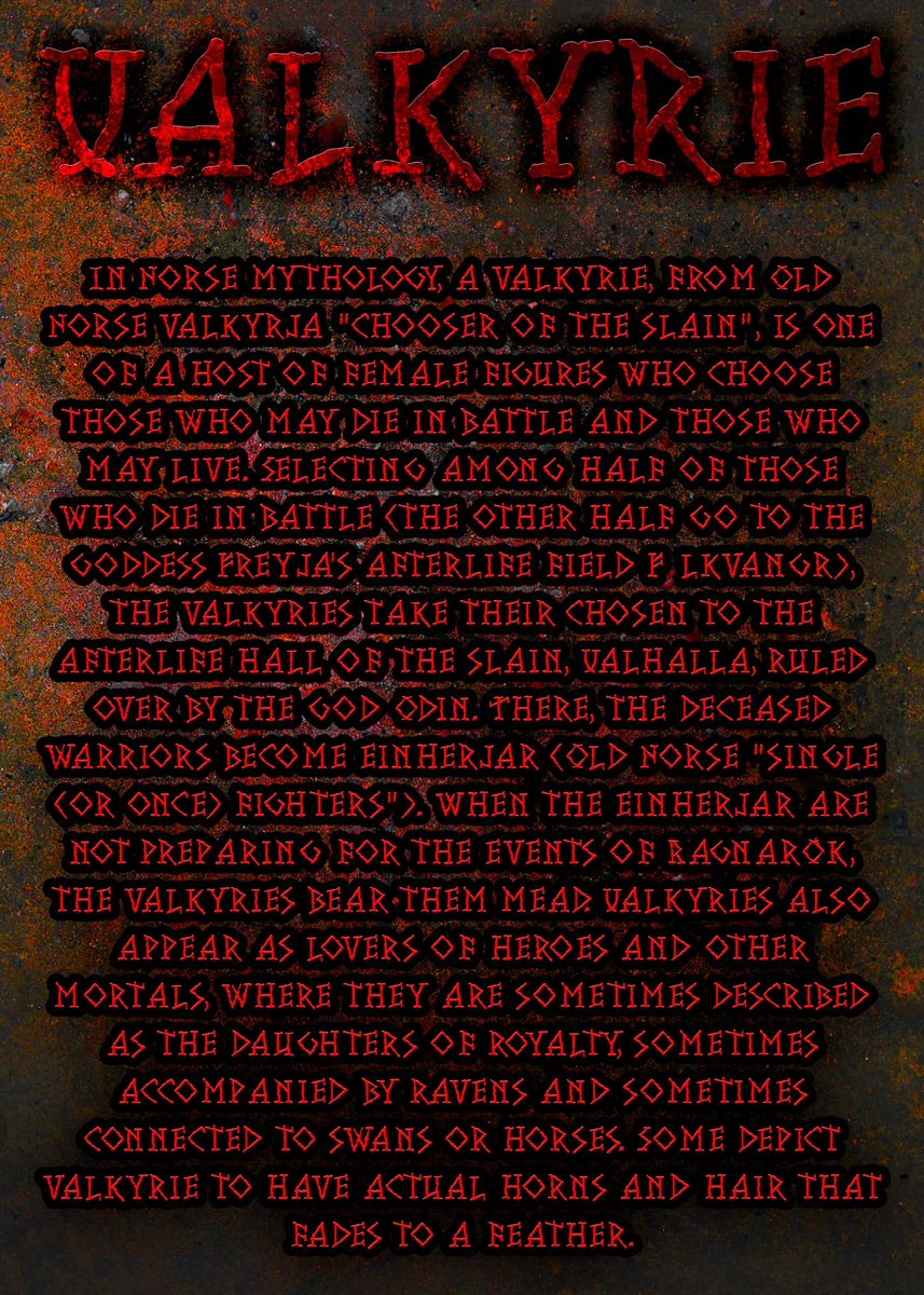 'Valkyrie' Poster, picture, metal print, paint by Emily Pigou Art ...