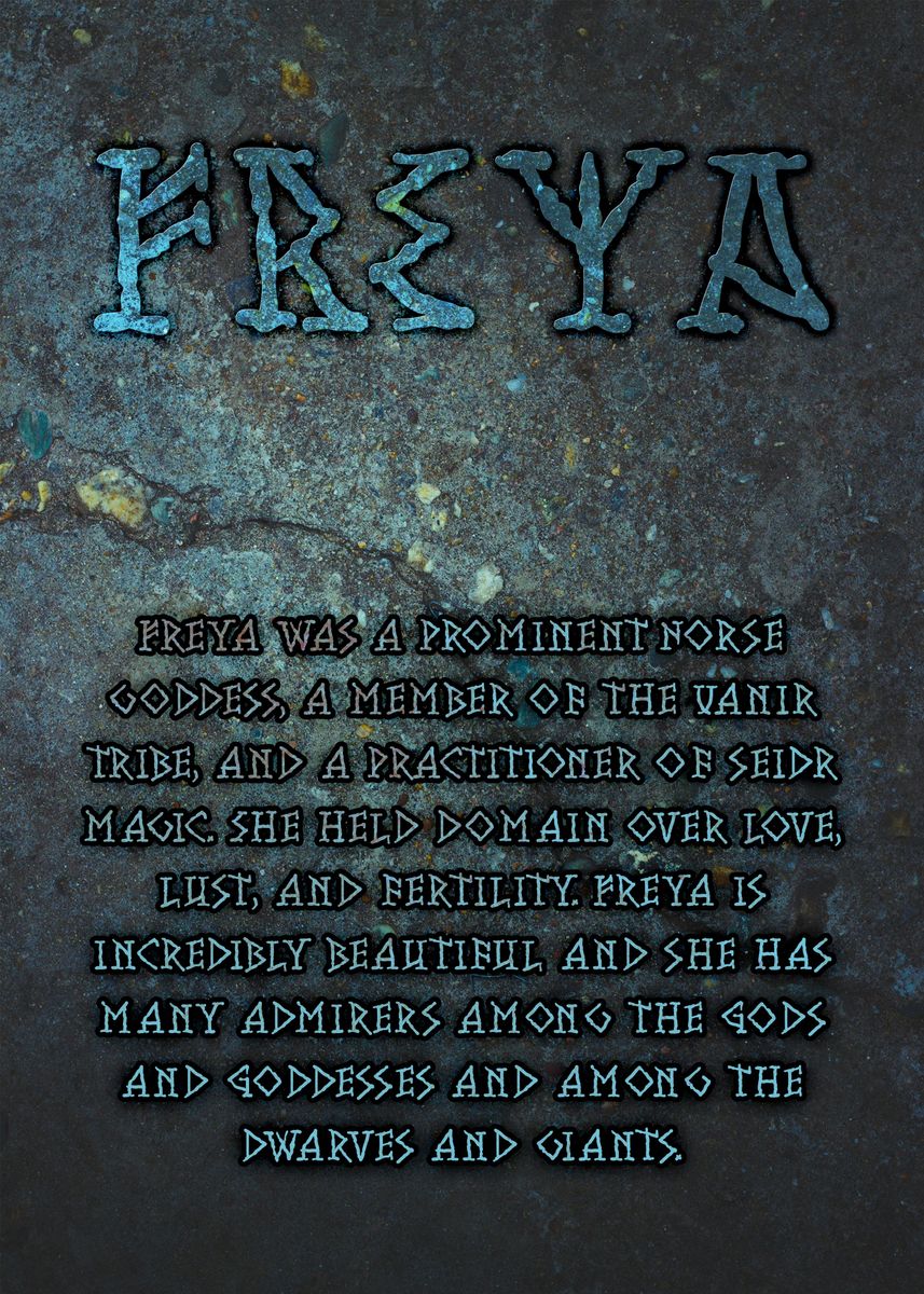 'Freya' Poster, picture, metal print, paint by Emily Pigou Art | Displate