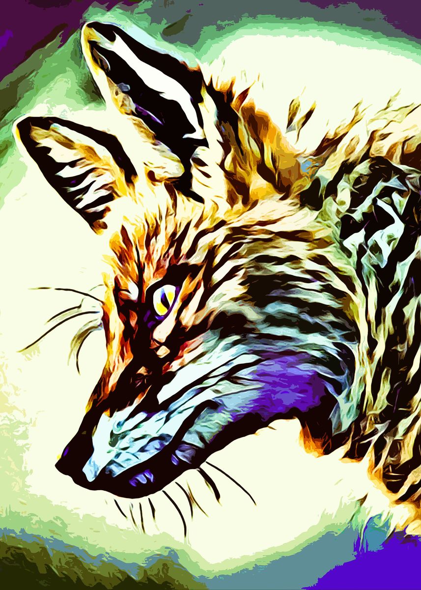 'Surreal Fox ' Poster, picture, metal print, paint by ANDRE MCKAY ...