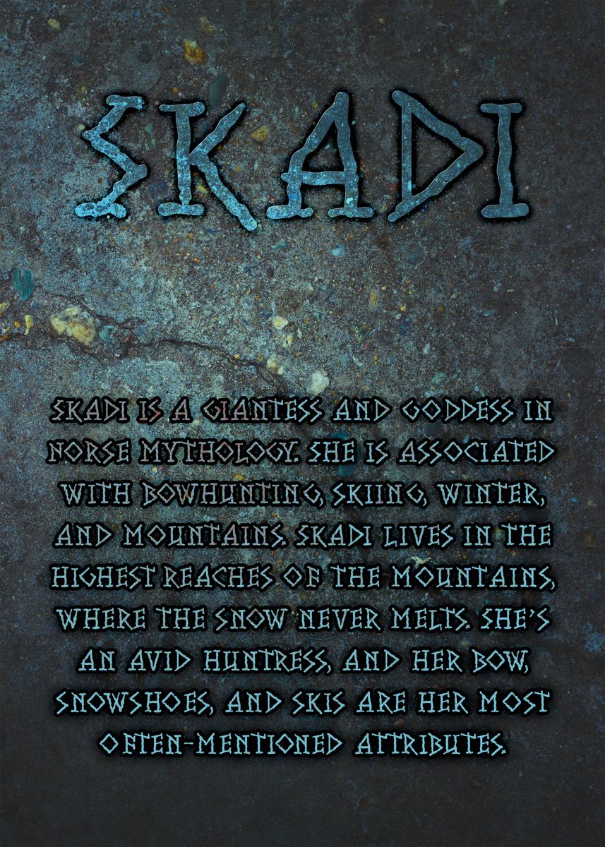 'Skadi' Poster, picture, metal print, paint by Emily Pigou Art | Displate