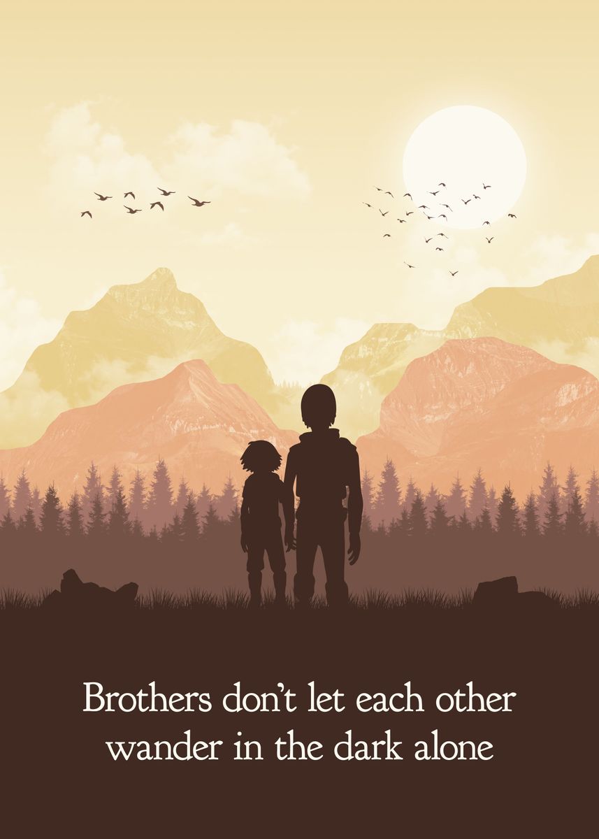 'Brothers' Poster, picture, metal print, paint by Greg | Displate