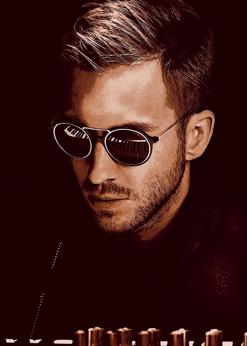 'Calvin Harris' Poster, picture, metal print, paint by SA KE | Displate