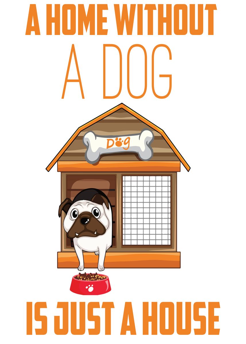 'A Home without a Dog' Poster, picture, metal print, paint by Marc ...