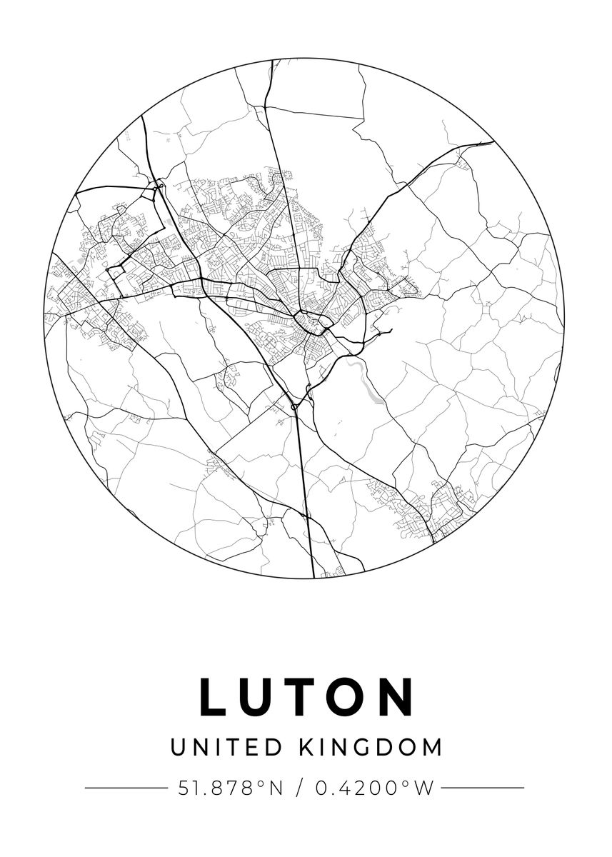 'Luton UK' Poster, picture, metal print, paint by Conceptual ...