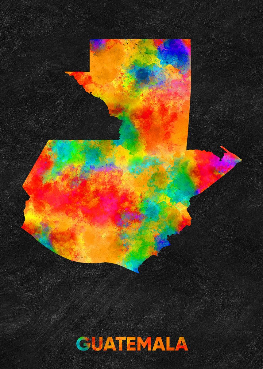 'guatemala' Poster, picture, metal print, paint by SplashDesign | Displate