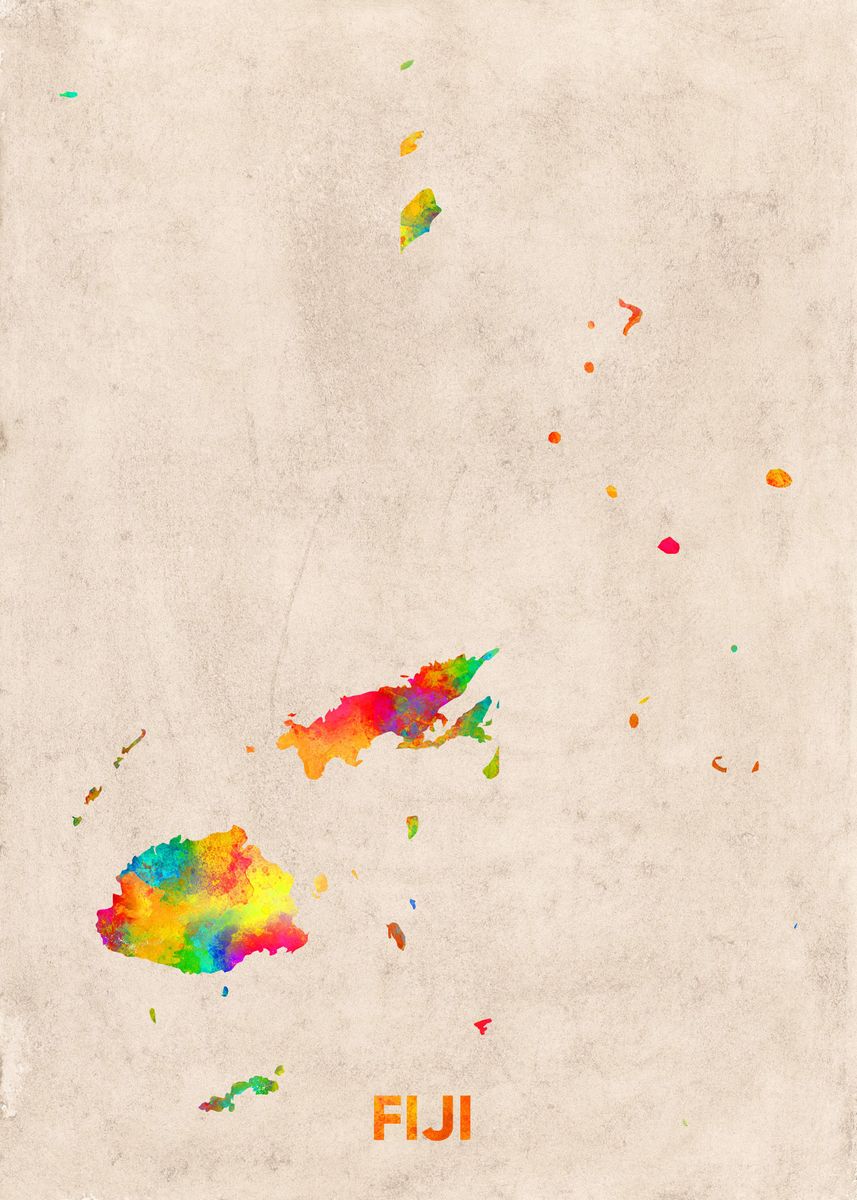'fiji islands' Poster, picture, metal print, paint by SplashDesign ...