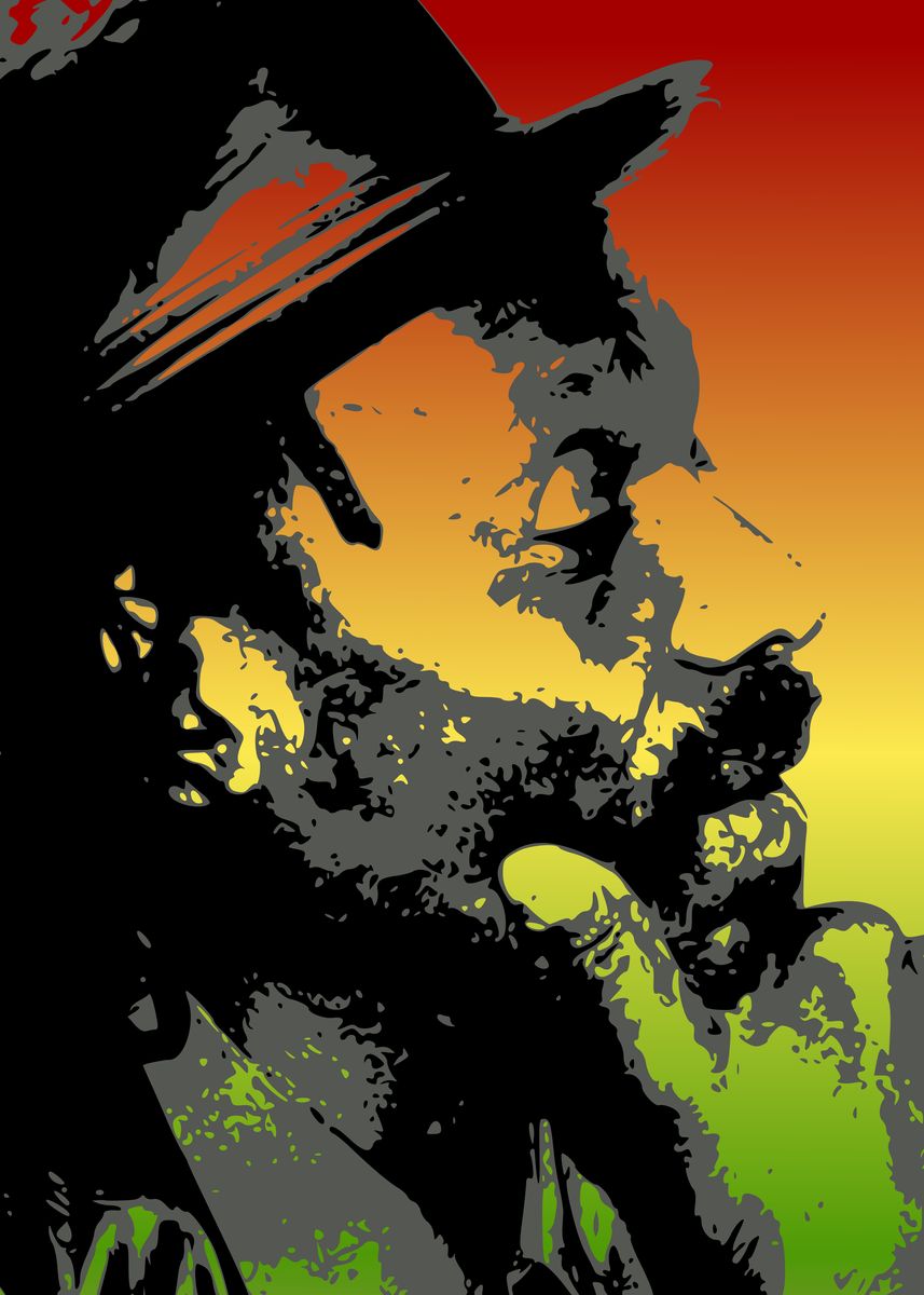 'Joseph Hill' Poster, picture, metal print, paint by Josh B | Displate