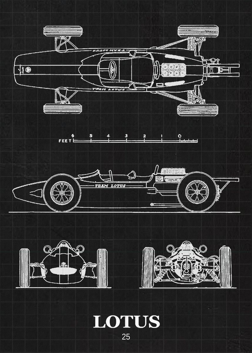 'Lotus 25' Poster, picture, metal print, paint by DAVID CARL PLATES ...