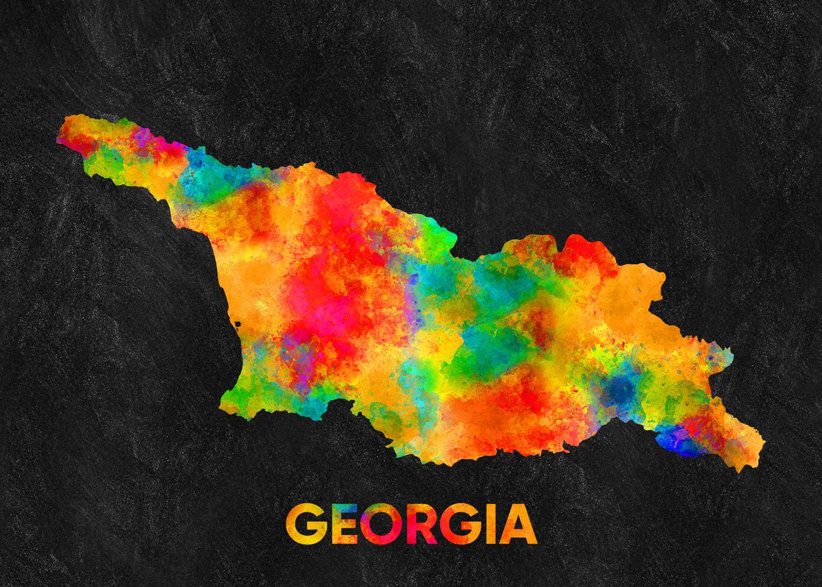 'georgia map' Poster by SplashDesign | Displate