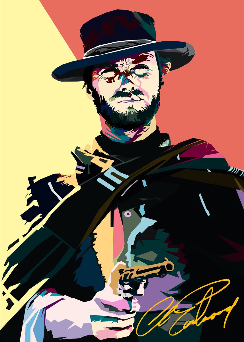 'Clint Eastwood' Poster by Bintang Studio | Displate