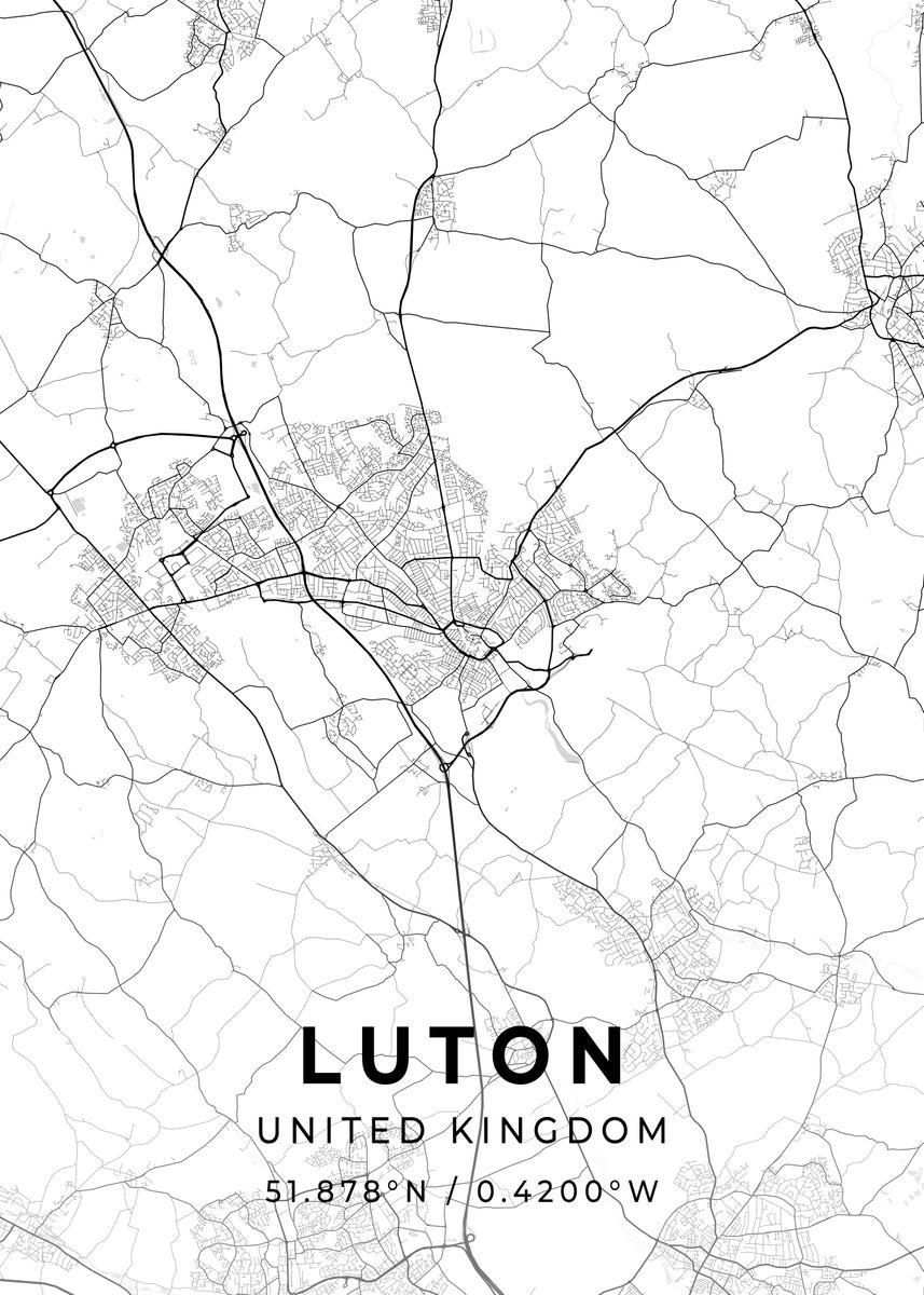 'Luton UK' Poster, picture, metal print, paint by Conceptual ...
