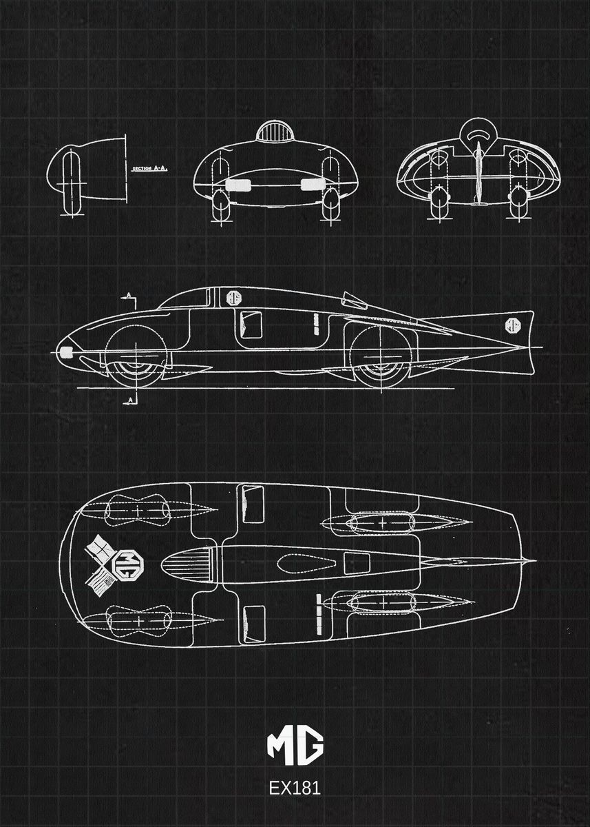 'MG EX181' Poster, picture, metal print, paint by DAVID CARL PLATES ...