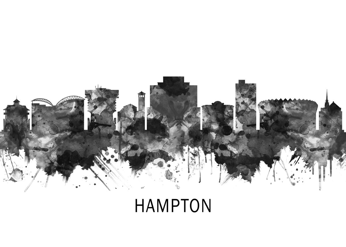 'Hampton Virginia Skyline' Poster by Towseef Dar | Displate