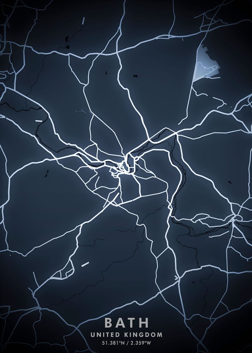 'Bath Map Posters' Poster, picture, metal print, paint by Merah Djoeang ...