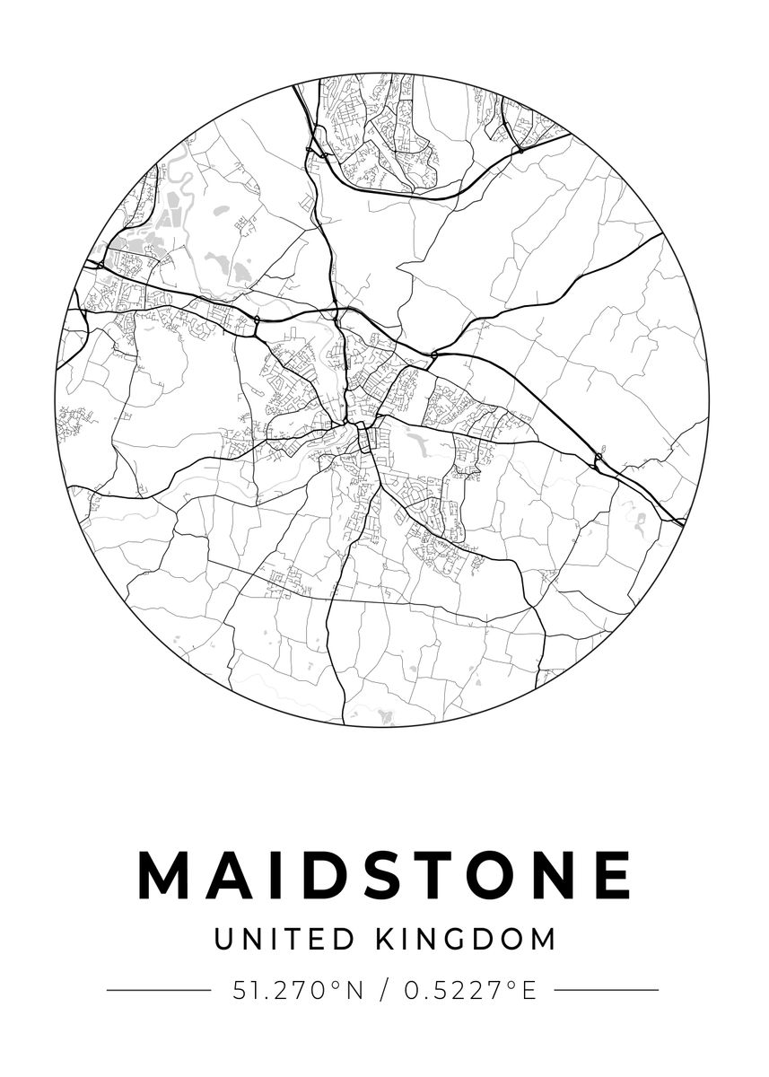 'Maidstone UK' Poster, picture, metal print, paint by Conceptual ...
