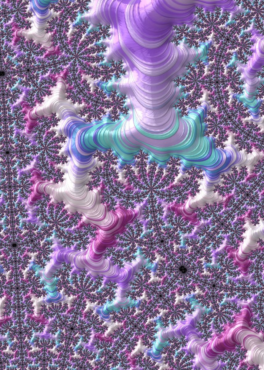 'Colorful Branching Fractal' Poster by Kaleiope Studio | Displate